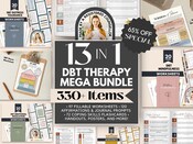 DBT Skills Cheat Sheets, DBT Worksheets Bundle Set, Therapy Coping ...