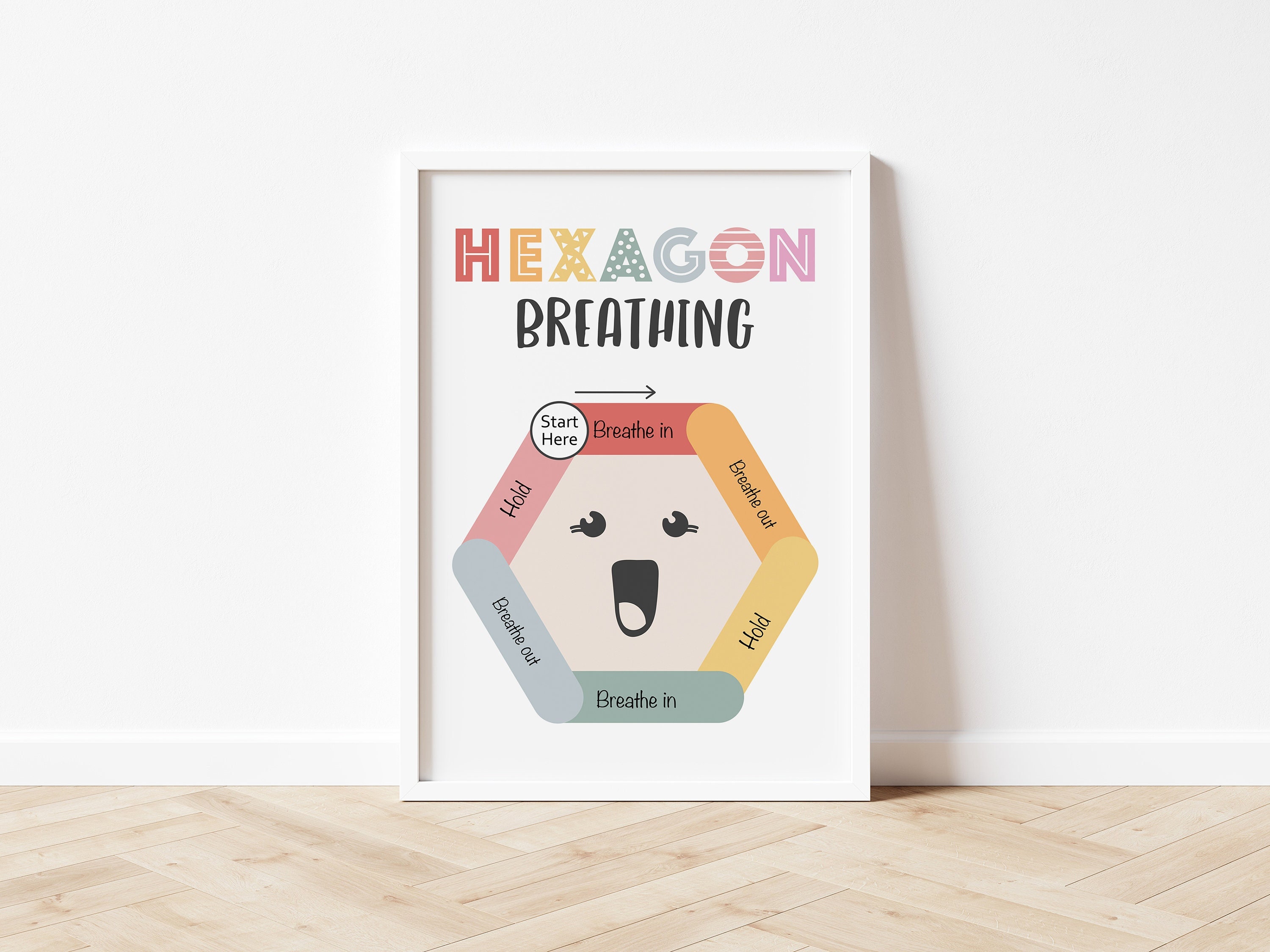 Hexagon Breathing Poster, Feelings Poster, Calming Corner, Social ...