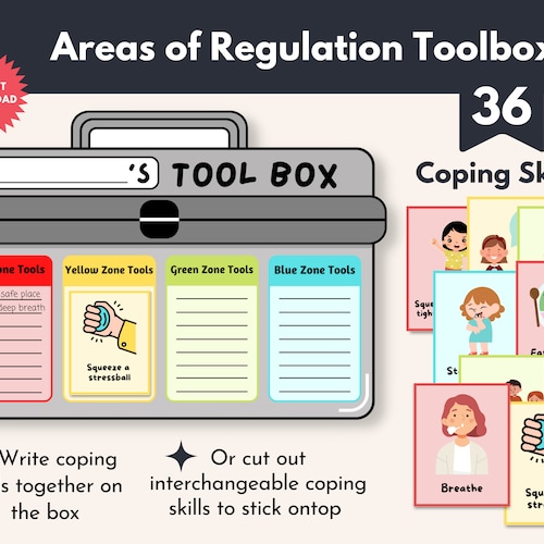 Zones of Self-regulation Coping Skills Toolbox School - Etsy Australia