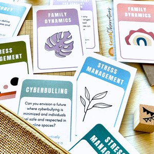 240 Teen Conversation Cards for Counseling Teens, Family Therapy, Teen ...