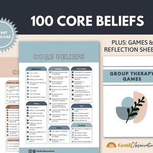 Core Beliefs Sheets, Private Practice Sheets, Emotional Regulation Tool ...