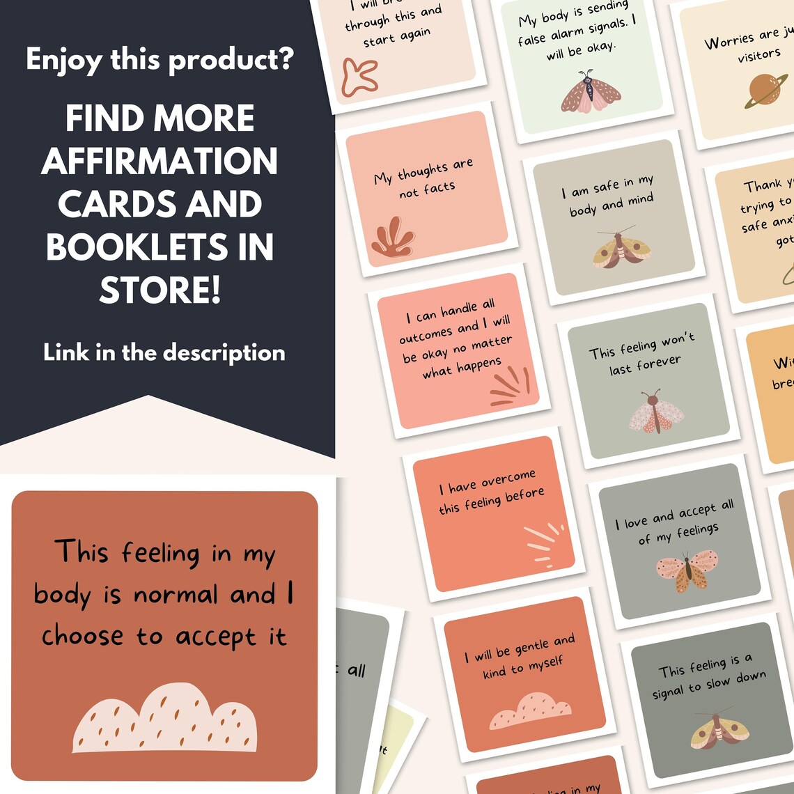 Anxiety Coping Statement Flashcards School Counselor Anxiety - Etsy