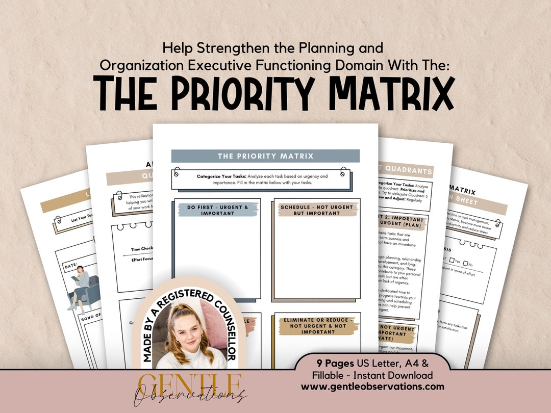 The Priority Matrix for ADHD: Eisenhower Matrix for ADHD, Decision ...