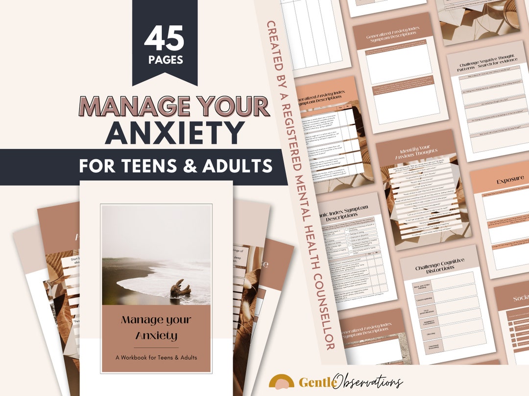 Anxiety Workbook for Teens and Adults, Anxiety Journal, Social Anxiety ...
