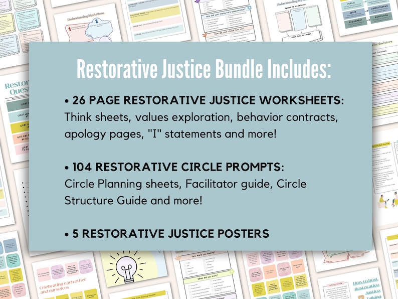 Restorative Justice Conflict Resolution Bundle Anti-bullying - Etsy