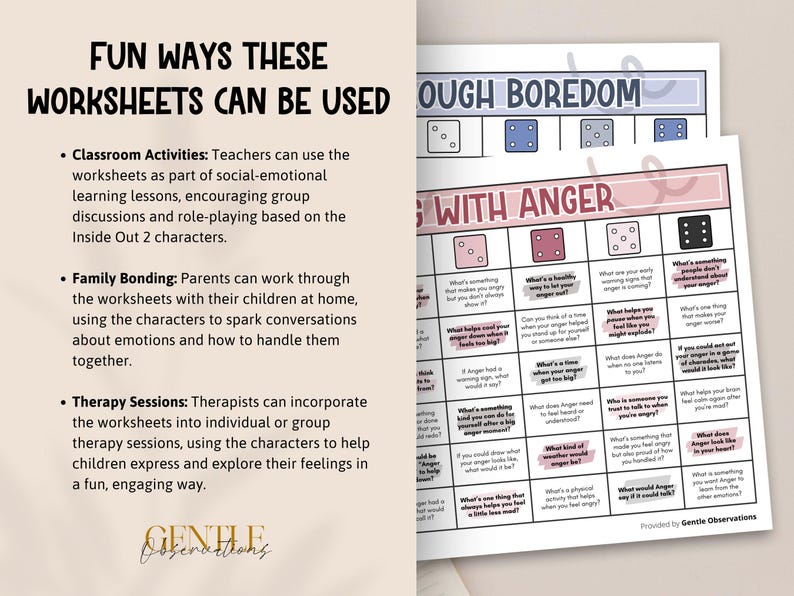 Inside Out 2: School Counseling Dice Game for Teens & Tweens Group ...