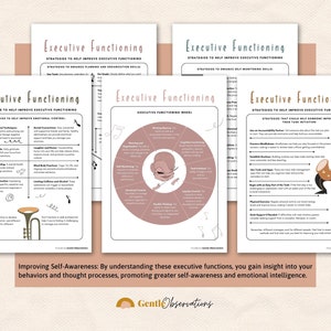 Executive Functioning Skills & Strategies Psychoeducation Worksheets ...