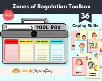 Zones of Regulation Coping Skills Toolbox for School - Etsy Hong Kong