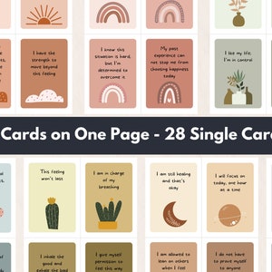 Anxiety Coping Statement Flashcards, School Counselor, Anxiety Relief ...