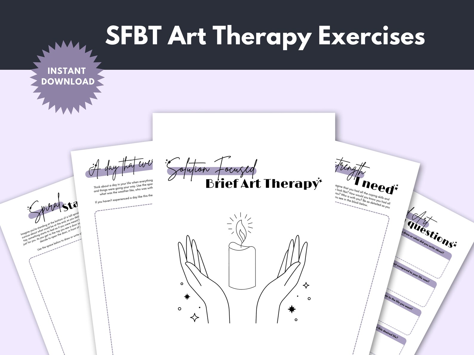 Solution Focused Therapy Fillable Worksheets SFBT Coping - Etsy