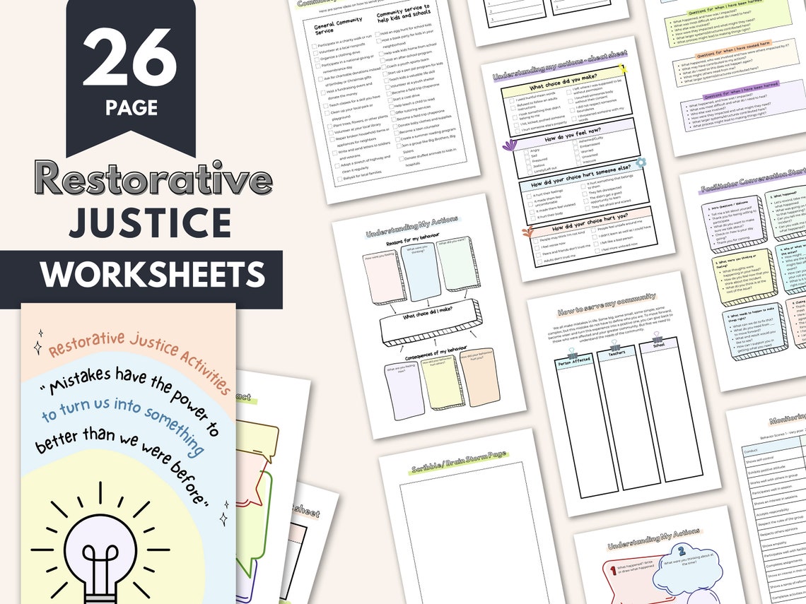 Restorative Justice Conflict Resolution Bundle Anti-bullying - Etsy