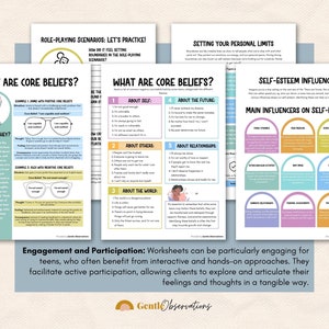 Teen Mental Health Self-esteem Workbook and Worksheets for School ...