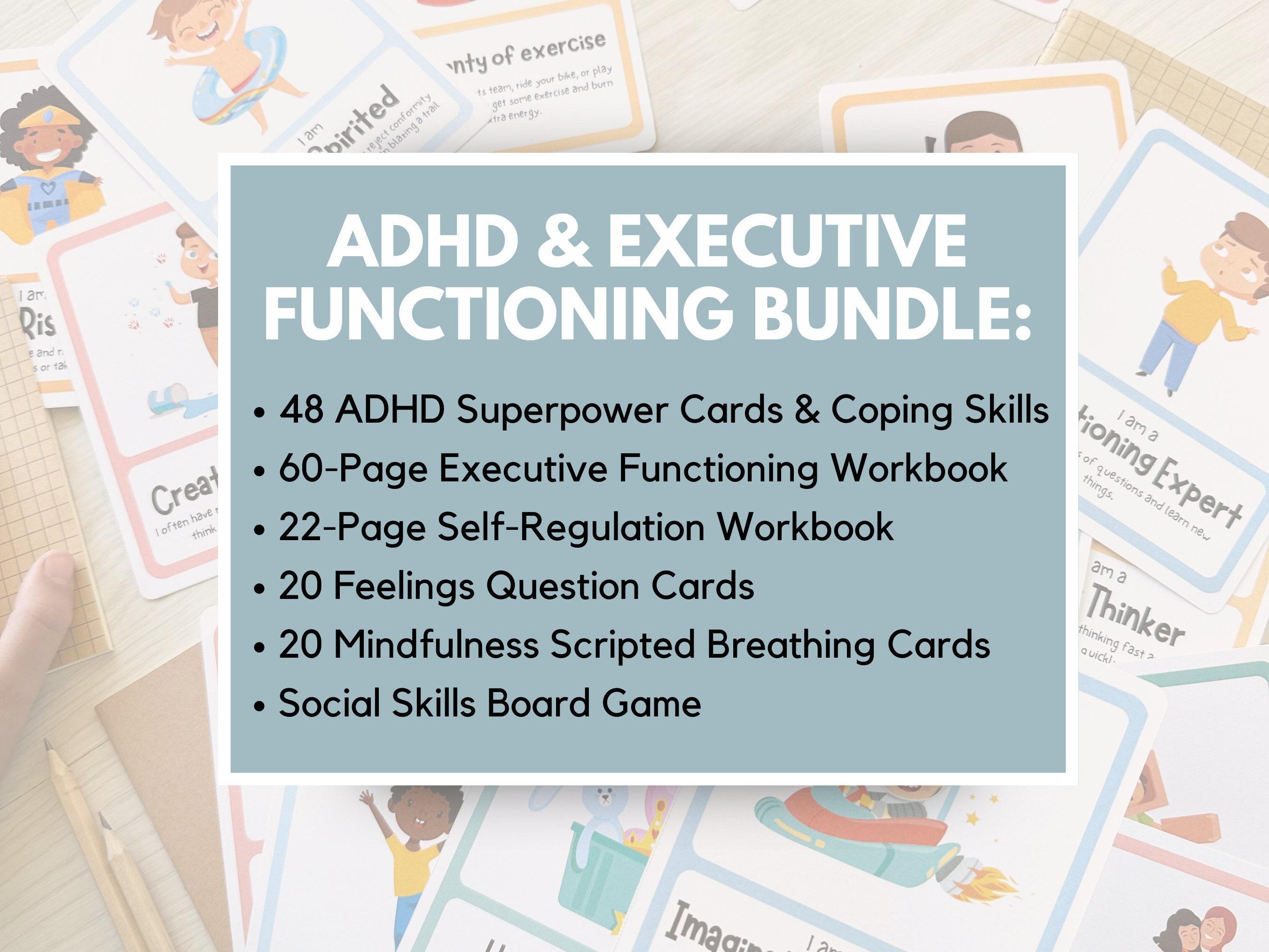 ADHD Executive Functioning Worksheet Bundle for Kids, ADHD Planner ...
