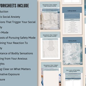 Social Anxiety Workbook, Social Anxiety Worksheets for Teens and Adults ...