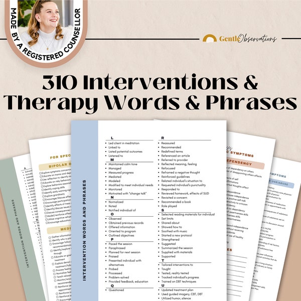 Therapy Progress Notes - Etsy