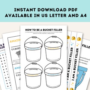 Self-esteem Kids Worksheets, Bucket Filler Classroom Management School ...