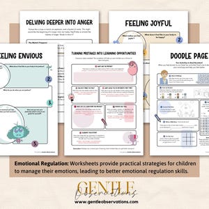 Inside Out 2 Emotional Regulation Feelings Workbook for School ...