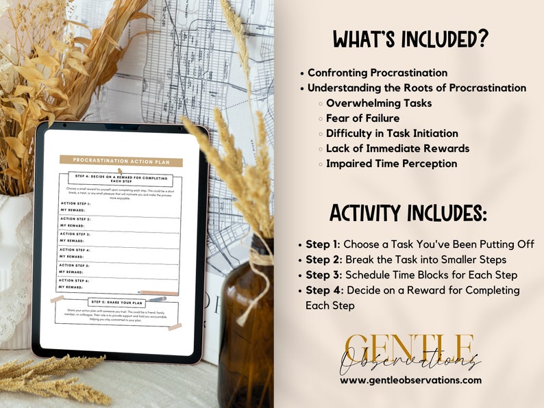 Procrastination Planner: ADHD Executive Dysfunction Sheets (digital ...
