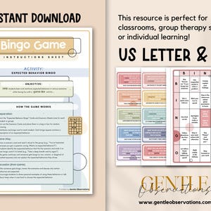 Impulse Control Bingo Game for Classroom Management, Positive ...