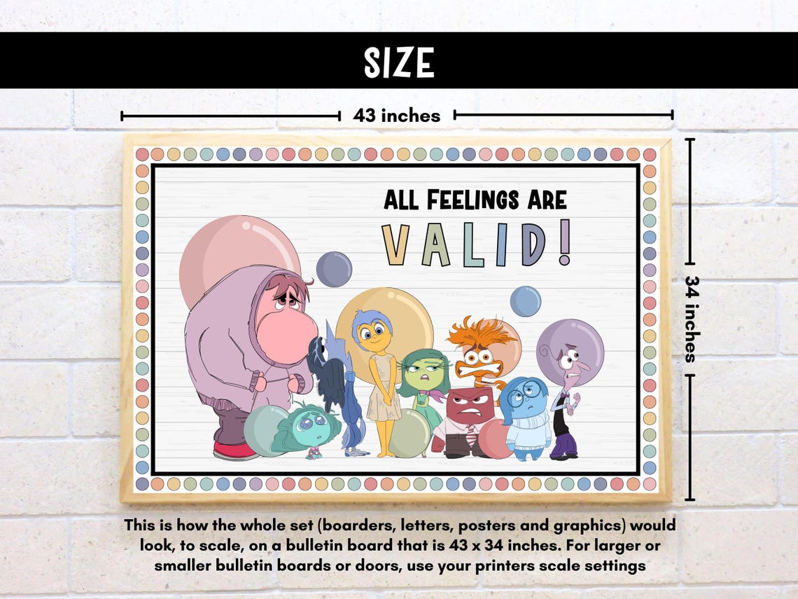 Inside Out 2 Bulletin Board Kit for School Counselors, Classroom ...
