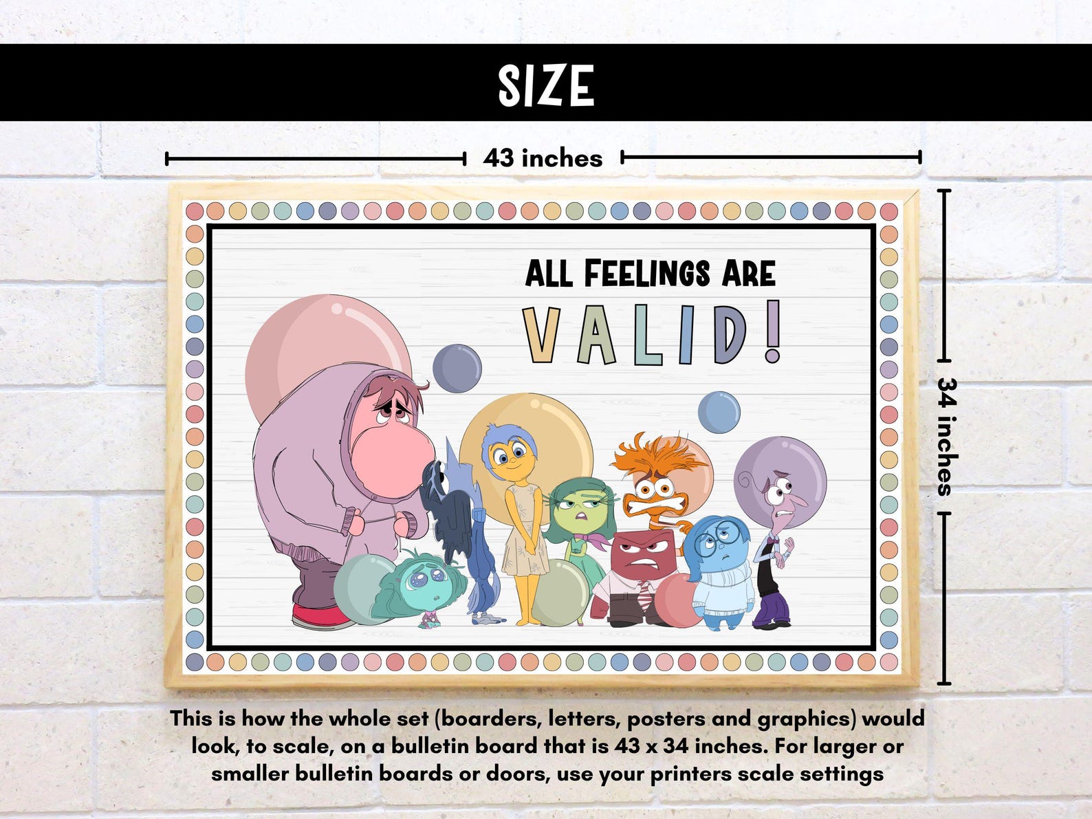 Inside Out 2 Bulletin Board Kit for School Counselors, Classroom ...