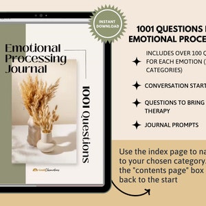 1001 Emotional Processing Journal Prompt Questions, Therapy Questions, Anxiety Relief Ebook ...
