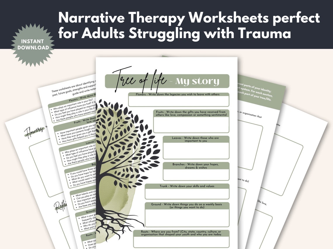 Narrative Therapy Tree of Life for Trauma PTSD Mental Health - Etsy