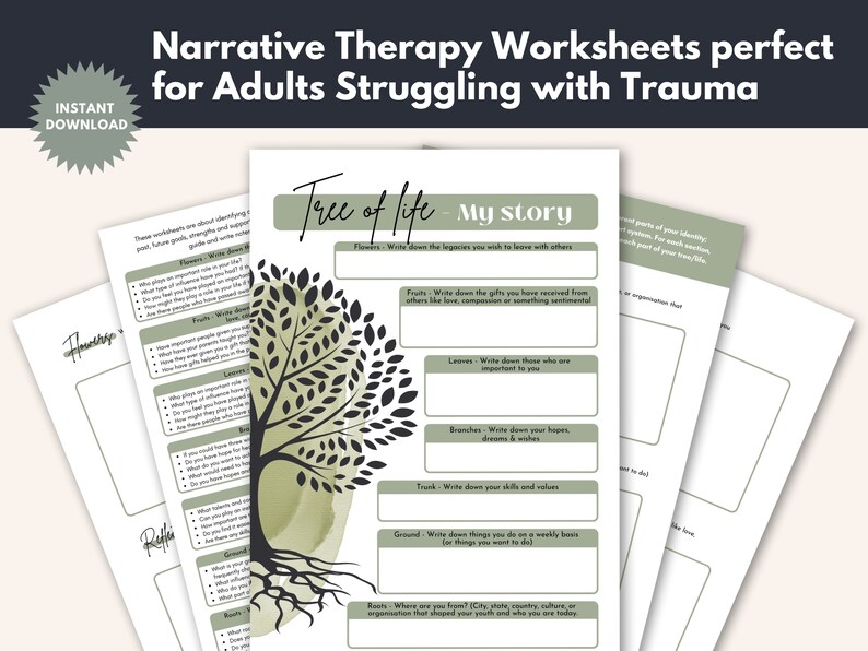 Narrative Therapy Tree of Life for Trauma PTSD Mental Health - Etsy