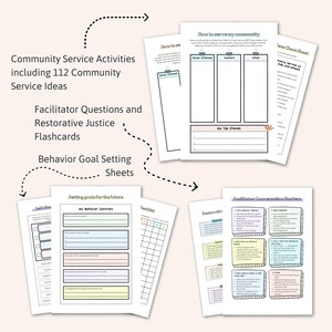 Positive Communication and Restorative Justice Worksheets for School ...