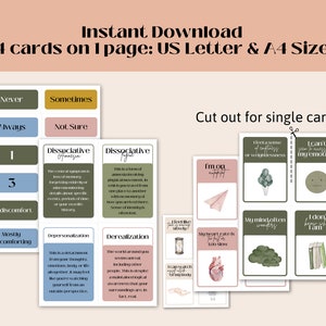 Dissociation Conversation Cards PTSD Therapy Cards, Dissociative ...