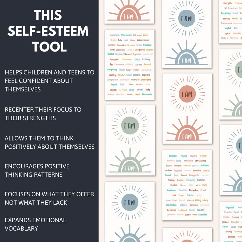 Positive Self-talk Affirmation Tool, Identifying Positive Traits ...