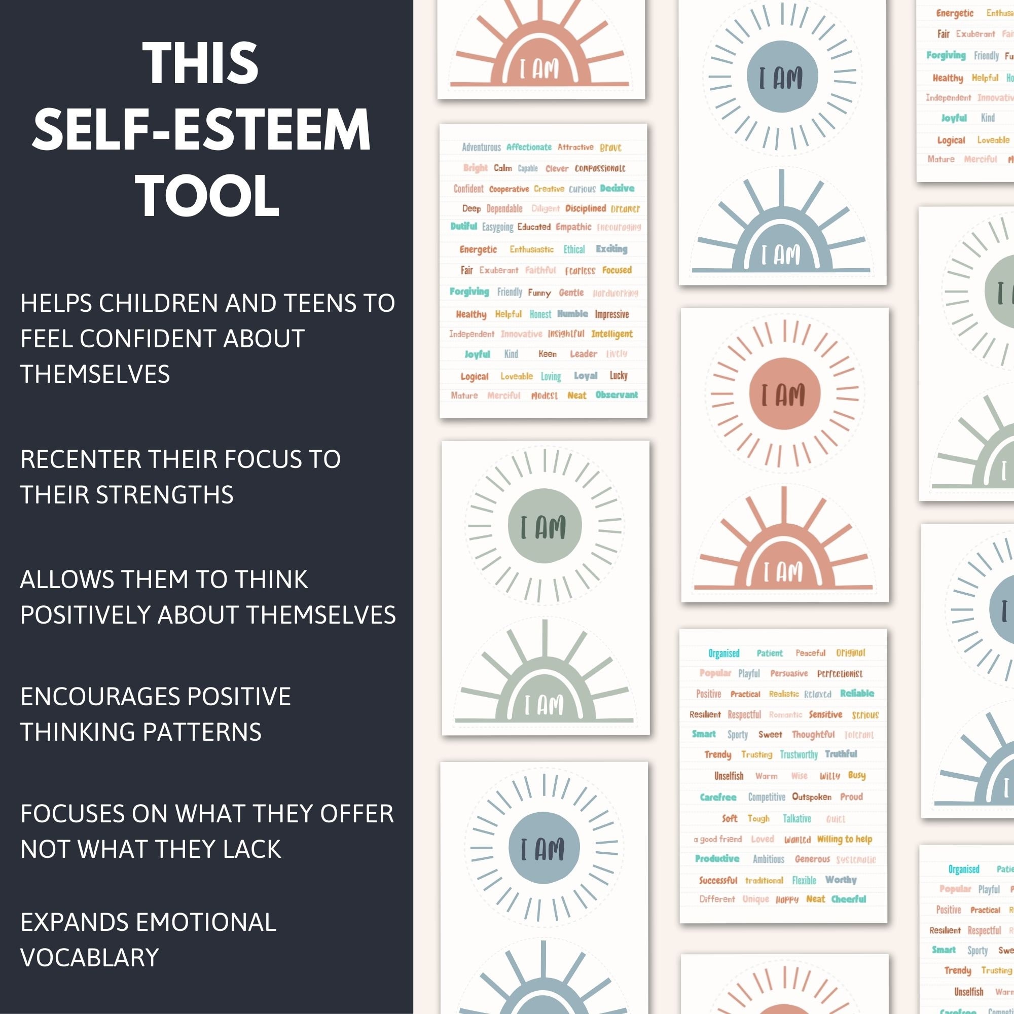 Positive Self-talk Affirmation Tool Identifying Positive - Etsy