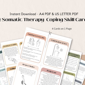 Somatic Therapy Coping Skill Exercises for Nervous System Regulation ...
