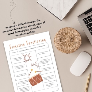 Executive Functioning Skills & Strategies Psychoeducation Worksheets ...