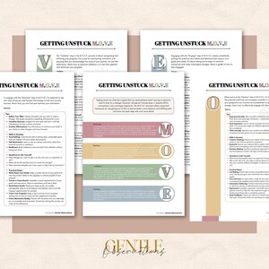 Step to Getting Unstuck Psychoeducational Worksheets and Coping Skills ...