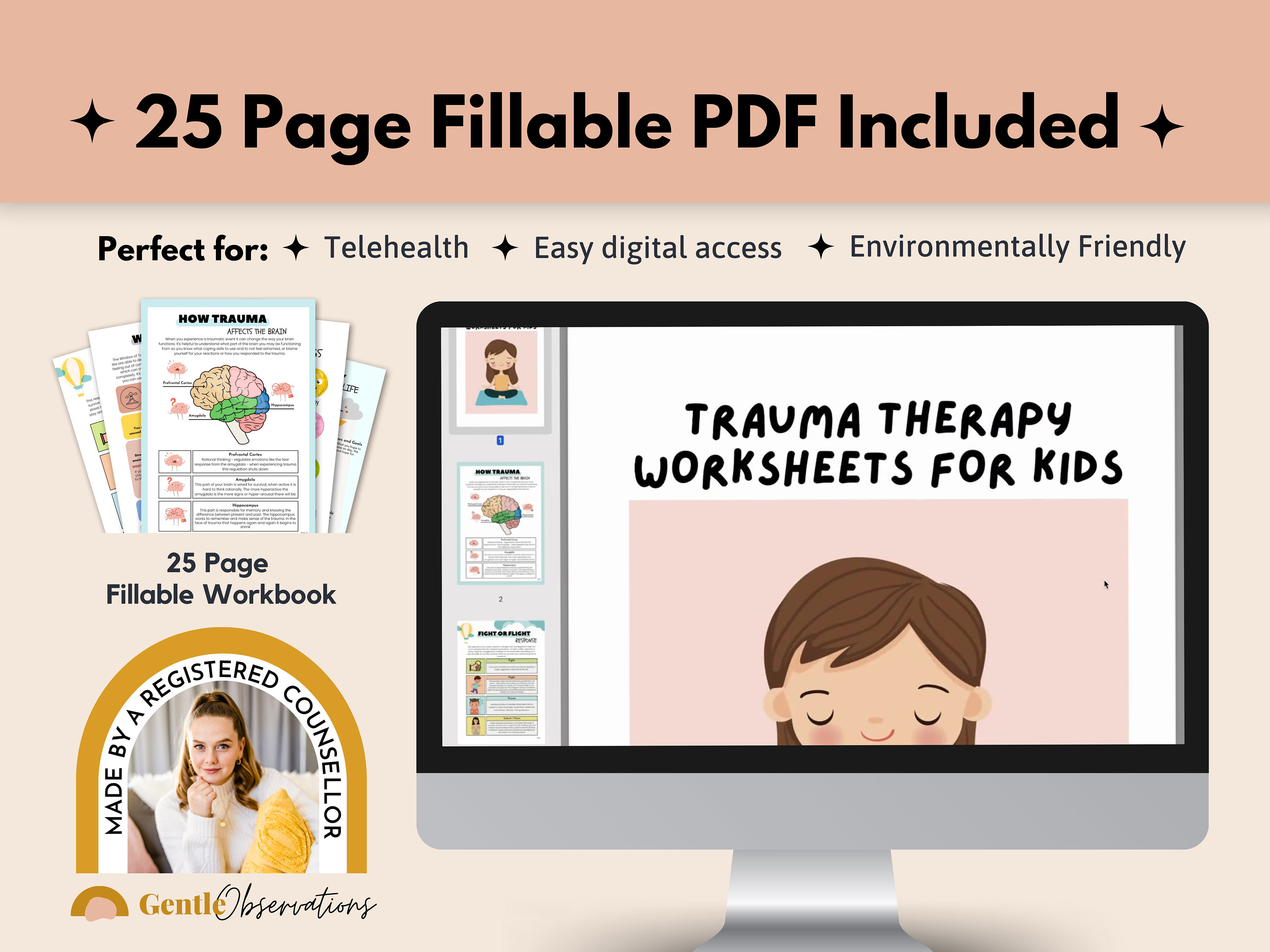 Trauma Therapy Worksheets for Kids PTSD Anxiety Relief - Etsy