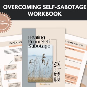 Self Sabotage Workbook, Inner Critic Worksheets for Adults,self-love ...