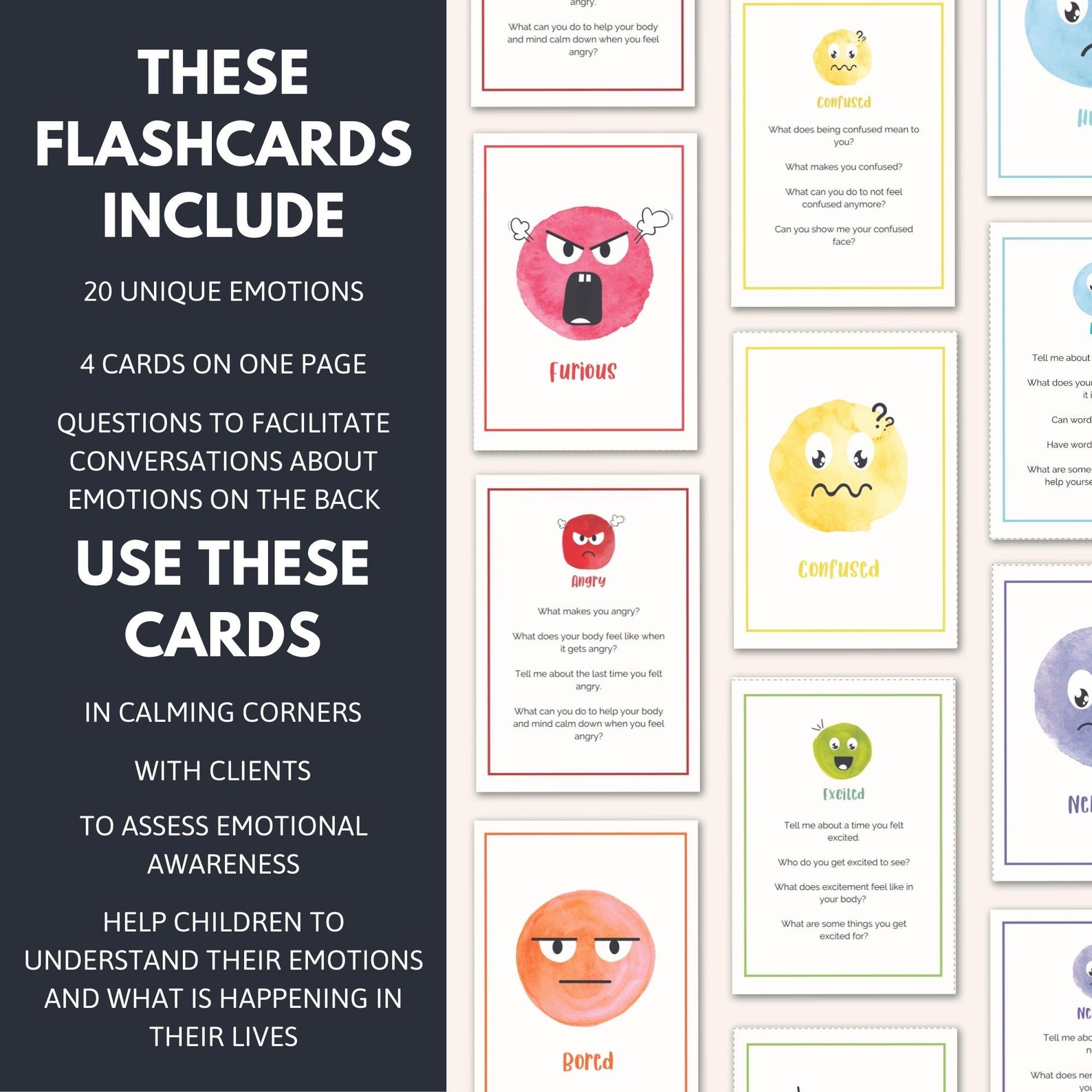 Emotional Regulation Feelings Cards for Calming Corners in Classrooms ...