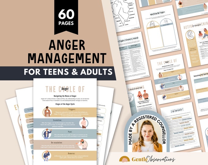 Anger Management Plan, Therapist Tool, Anger Management Tool, Anger ...