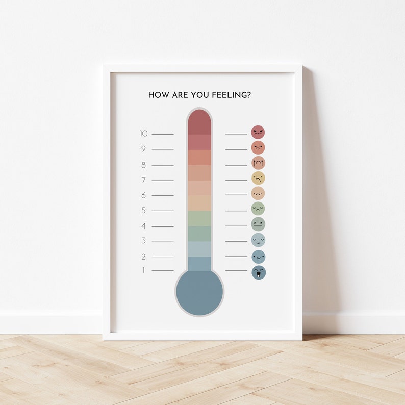 Rainbow Feelings Thermometer, Social Emotional Learning, Emotions ...