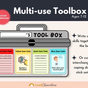 Zones of Self-regulation Coping Skills Toolbox, School Counselors ...