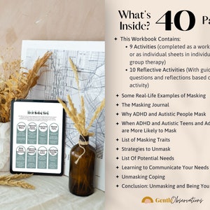 Masking Workbook for ADHD & ASC Teens and Adults, Autism Workbook, ADHD ...