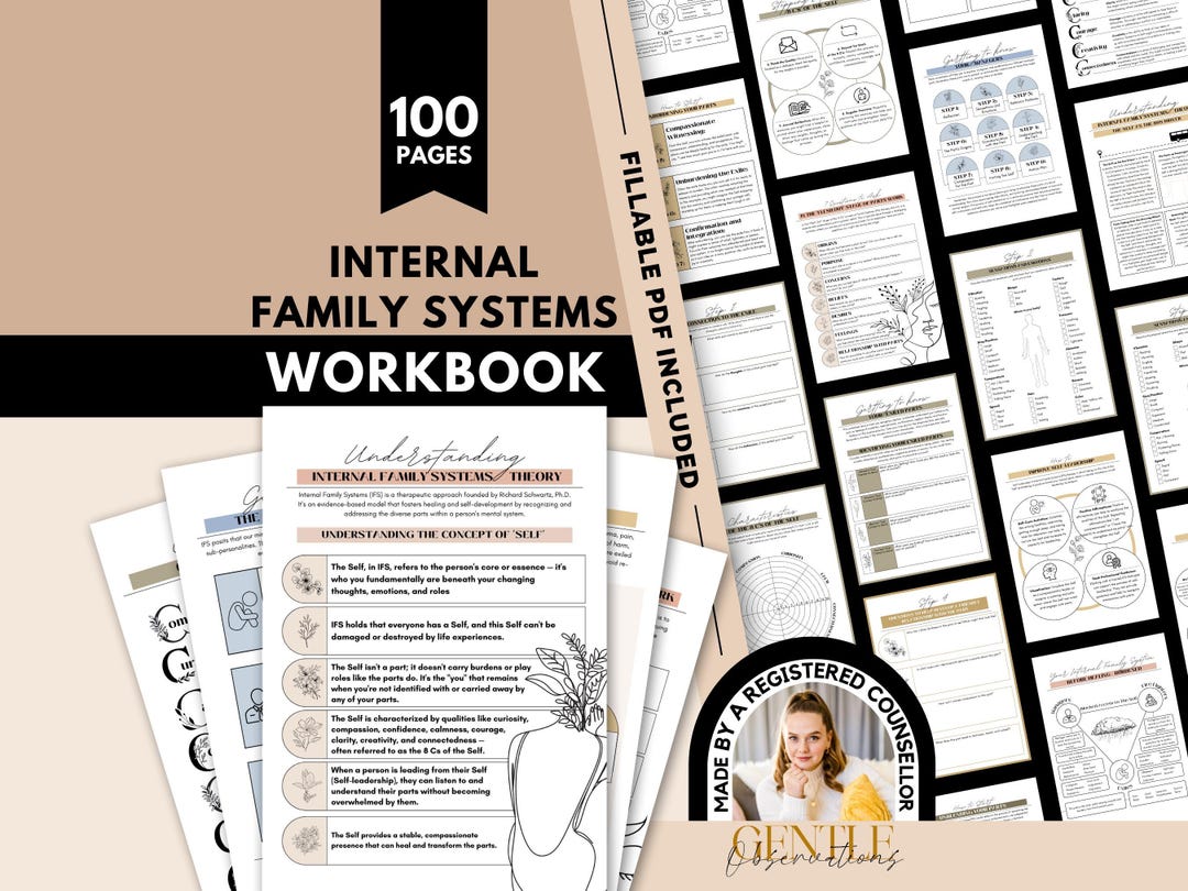 Internal Family Systems Worksheets, IFS Cheat Sheets, Parts Mapping ...