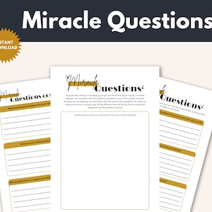 Solution Focused Therapy Fillable Worksheets, SFBT Coping Skills ...