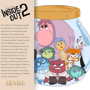 Inside Out 2 Self-awareness Poster for Kids, Therapy Office Decor for ...