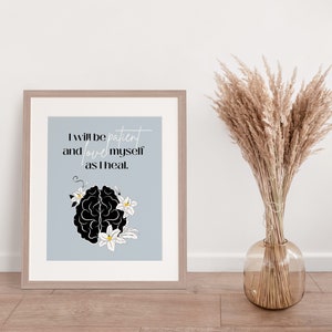 Trauma Brain Poster, Therapy Office Decor, PTSD Recovery, Positive ...