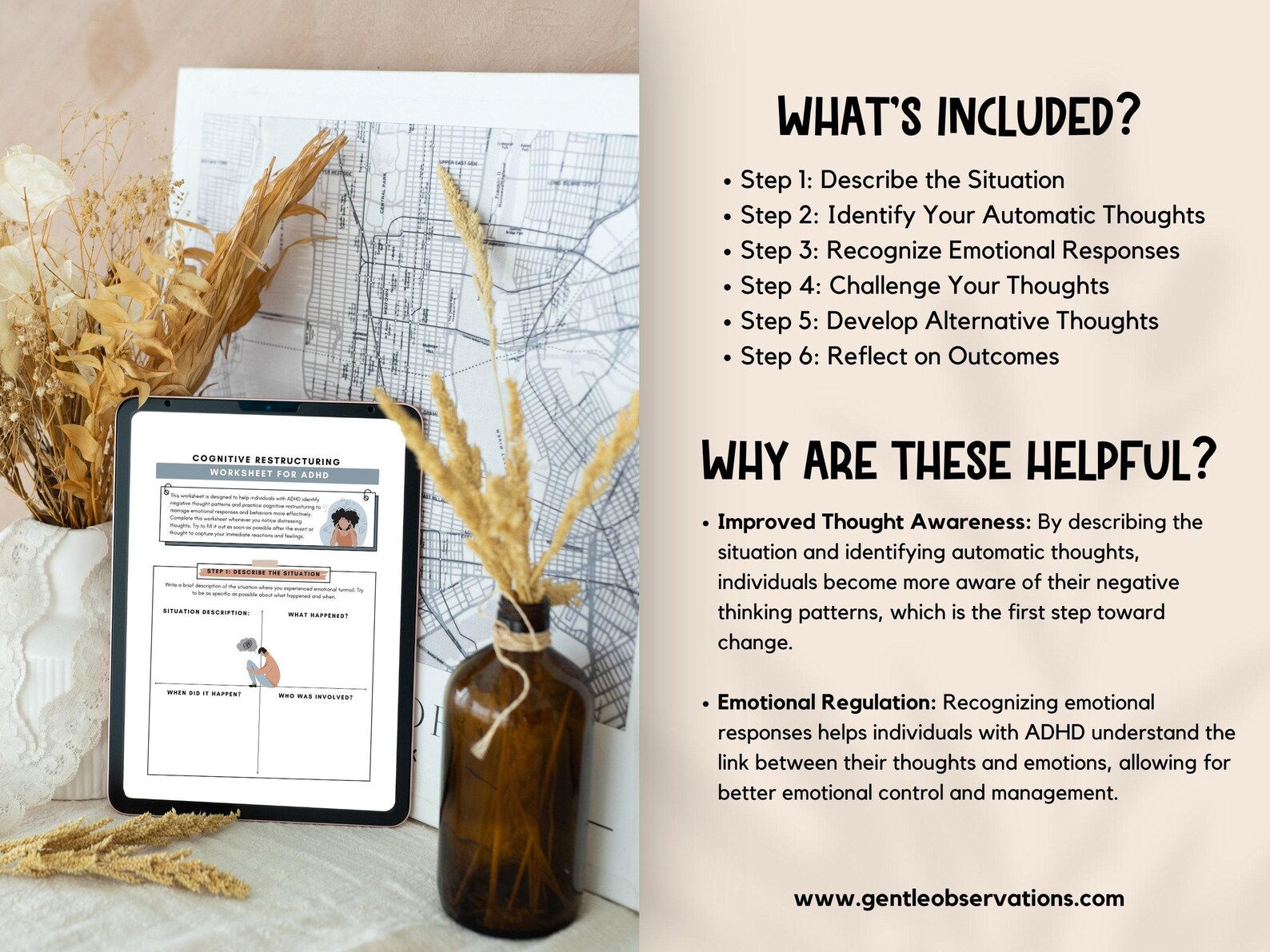 Cognitive Restructuring for ADHD: CBT Worksheets, ADHD for Teens ...