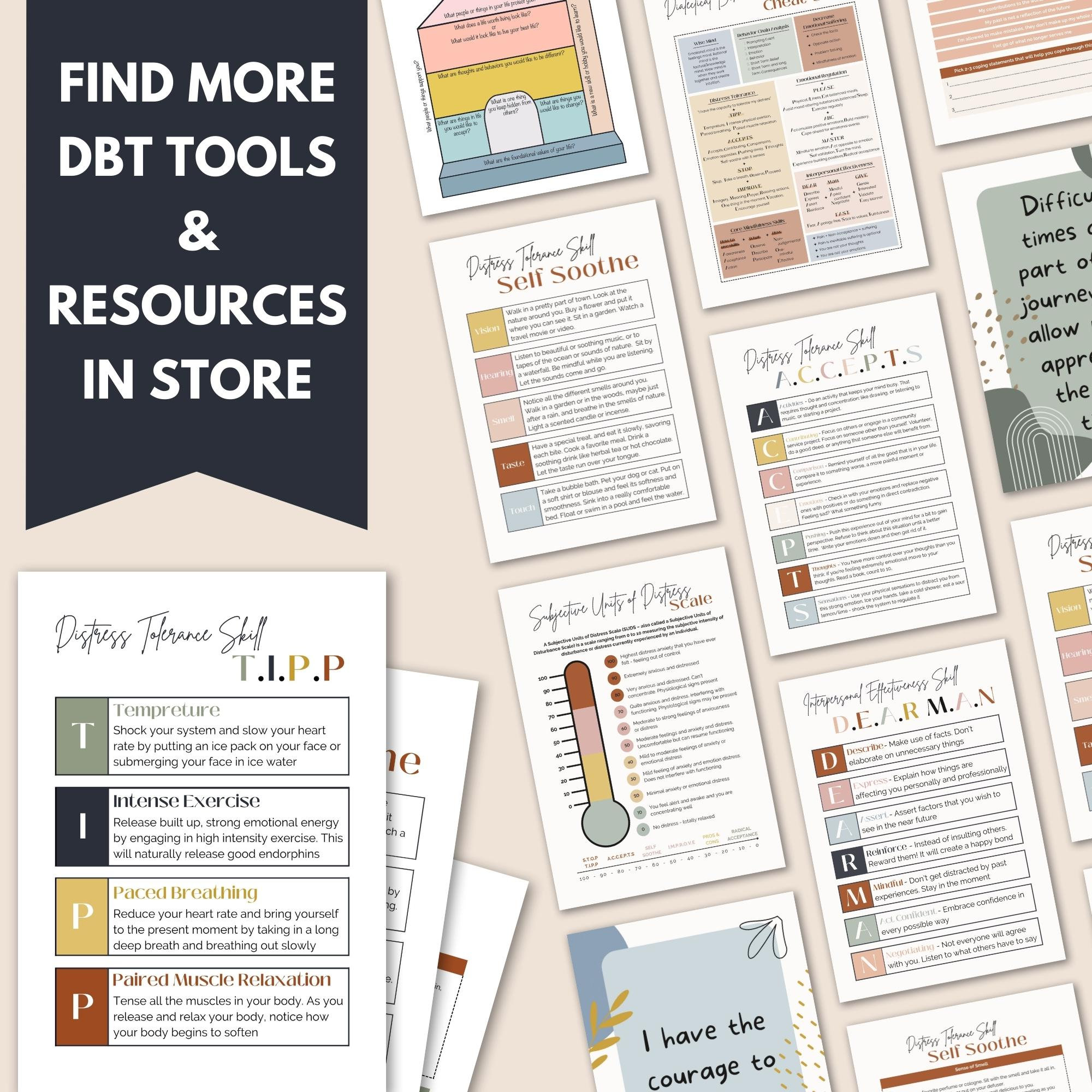 DBT Journal Prompts Emotional Regulation Mindfulness - Etsy UK