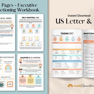 Executive Functioning Worksheets for Kids, ADHD Therapy Resources, ADHD ...