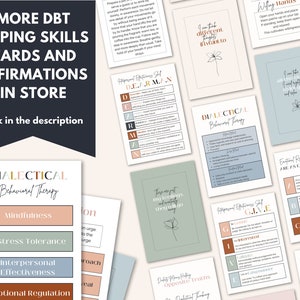 DBT Cheat Sheet Psychology Tool DBT Skills Counselor Tool - Etsy